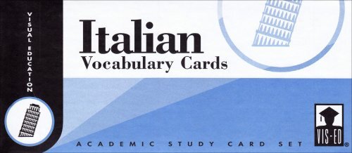 ITALIAN VOCABULARY CARDS: ACADEMIC STUDY CARD SET By Vis-ed Excellent ...