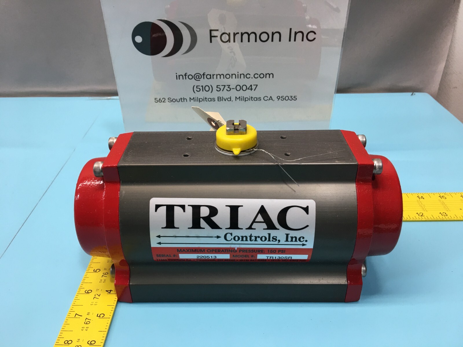 Triac Controls TR130SR Pneumatic Valve Actuator, SDAC 130 SR, 300-06554 ...