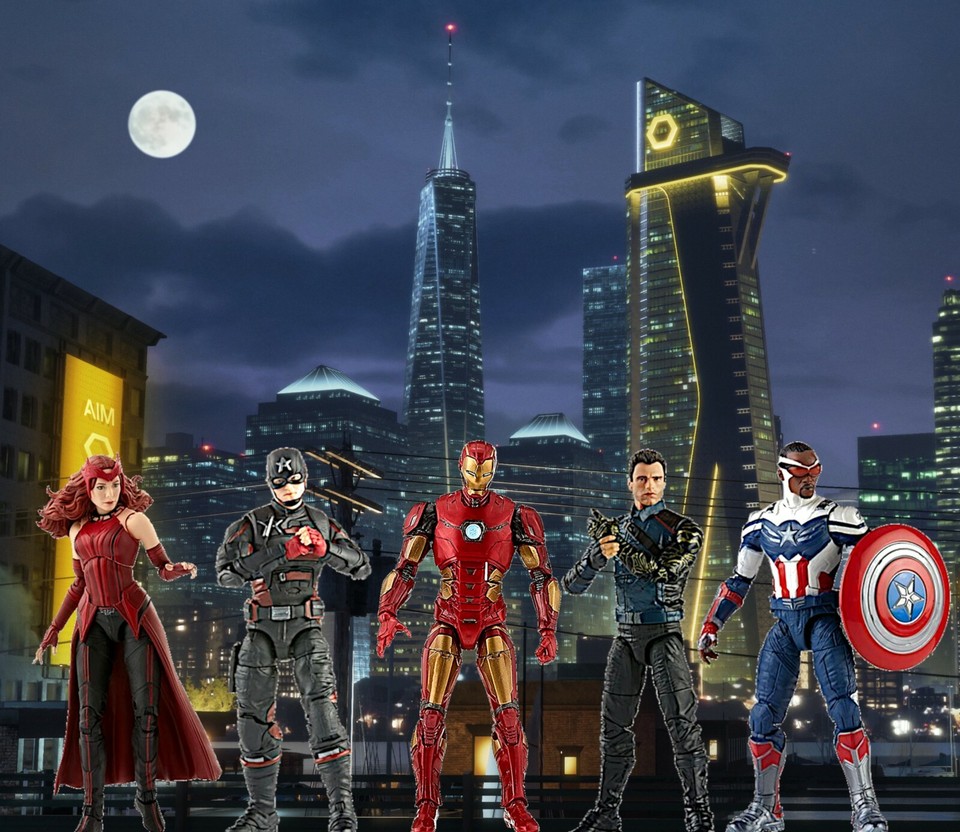 6" MCU Marvel Legends Series Iron Man Avengers Retro Figure Diorama ...