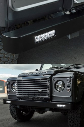 LAND ROVER DEFENDER FRONT BUMPER WITH LED DAYTIME DRL RUNNING LIGHTS ...