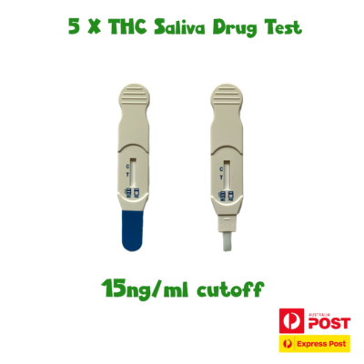5 X THC Saliva Oral Fluid Drug Test Kit - Fast, Accurate and Discreet ...