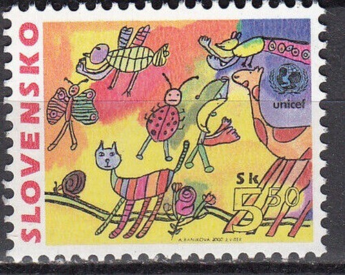 Slovakia Mail 2000 Yvert 322 ** Mnh Unicef | eBay UK
