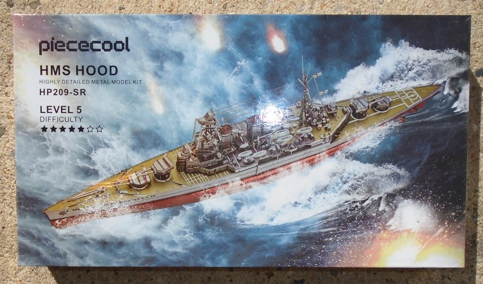 Piececool 3D Metal Model Kit Royal Navy battleship HMS HOOD Jigsaw Toy ...