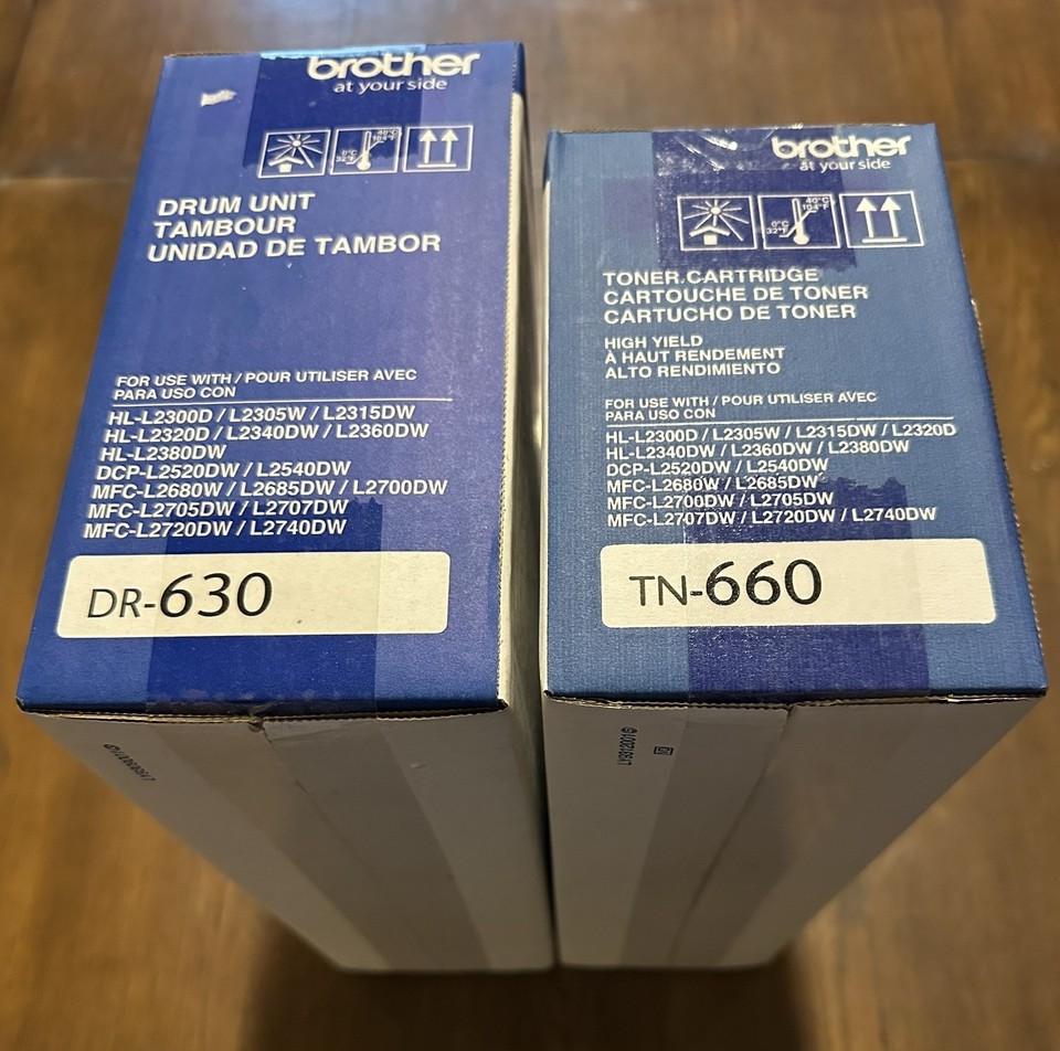 Genuine Brother DR-630 Drum Unit + TN-660 High Yield Toner - Black ...