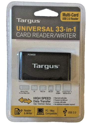 Card Reader/Writer Universal 33-in-1 Targus Multi Card USB 2.0 | eBay