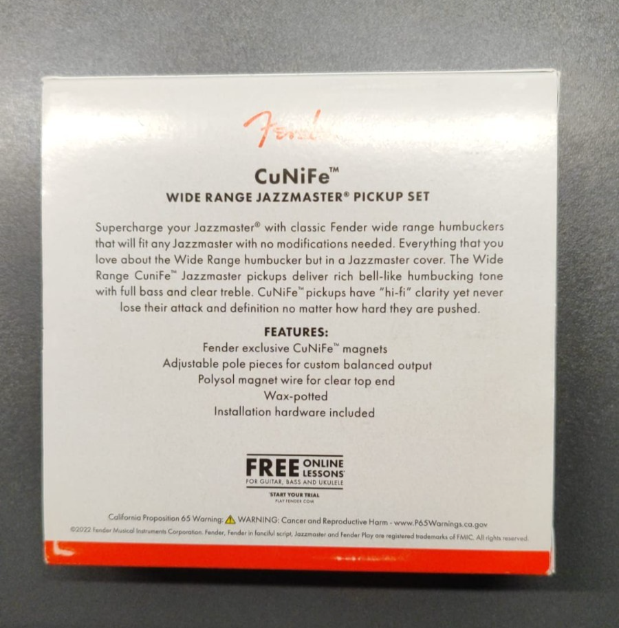 Fender Jazzmaster CuNiFe wide range humbuckers WRHB new pickups set in ...