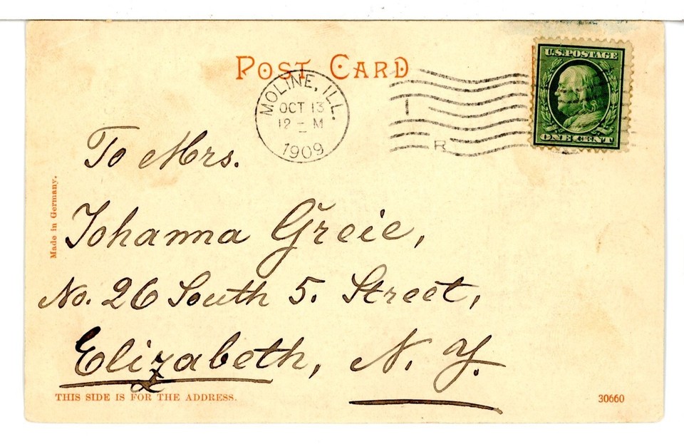1901 - 1907 New "First National Bank Building" Chicago IL Postmark 1909 ...