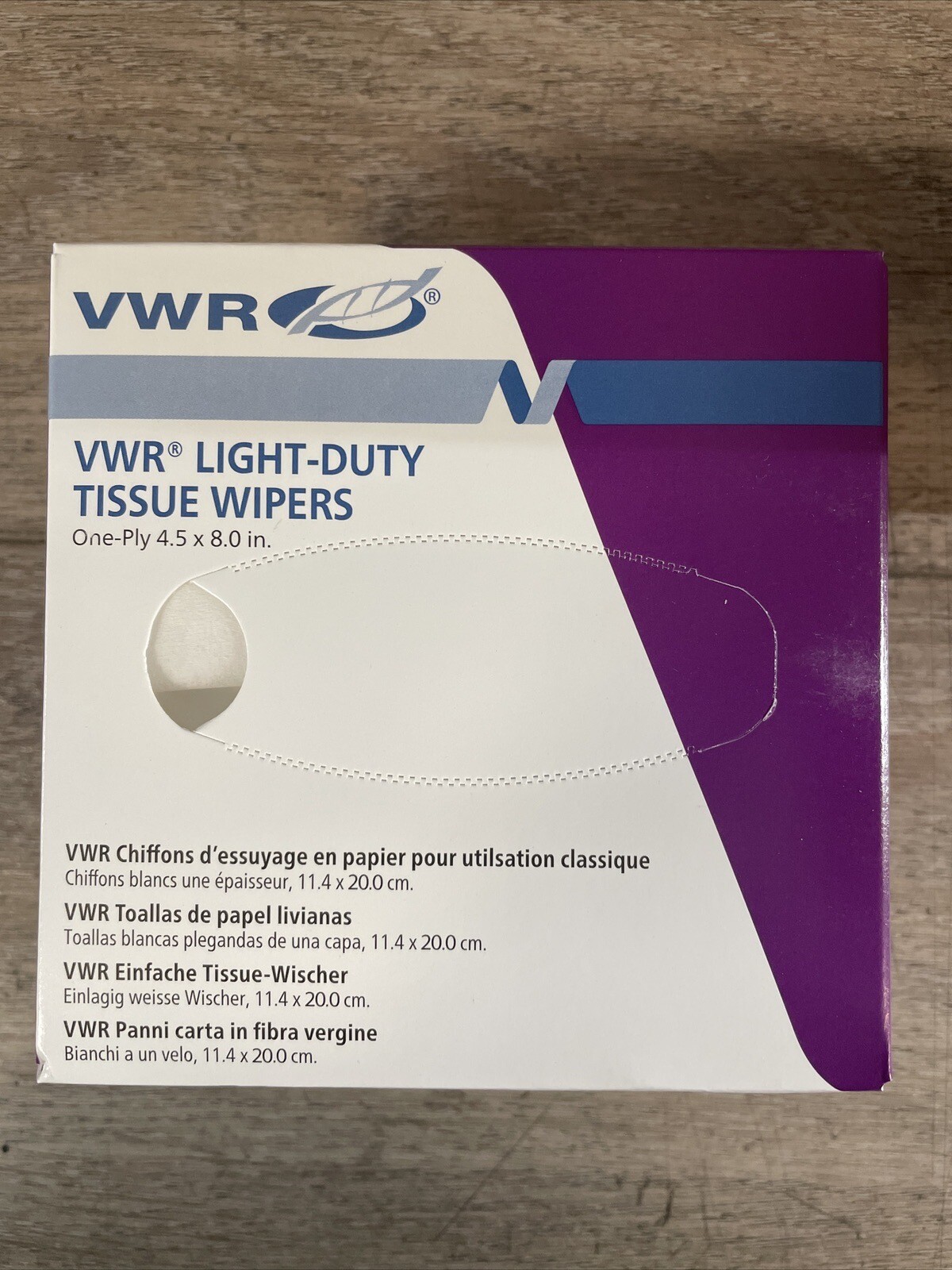 VWR One-Ply 4.5 x 8.0 in 82003-820 Light-Duty Tissue Wipes 280ct/Pk ...