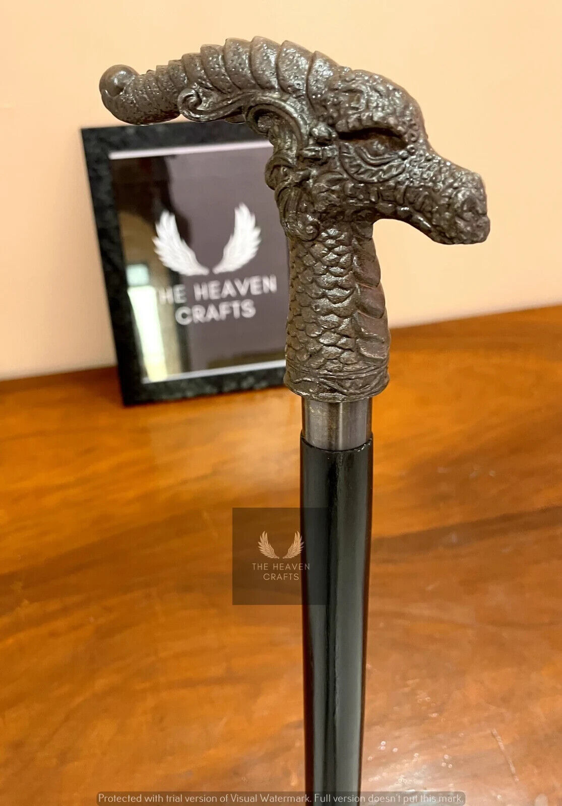 dragon head handle designer vintage walking style can… - Gem