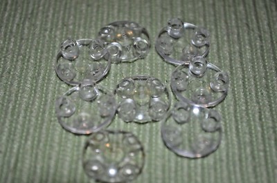 (8) 2x2 Clear Translucent Round Inverted Slider Disk Bricks ~ New Lego ...