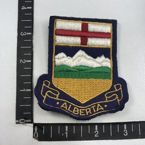 Vtg ALBERTA Canada Flag Themed Shield Badge Patch O09D | eBay