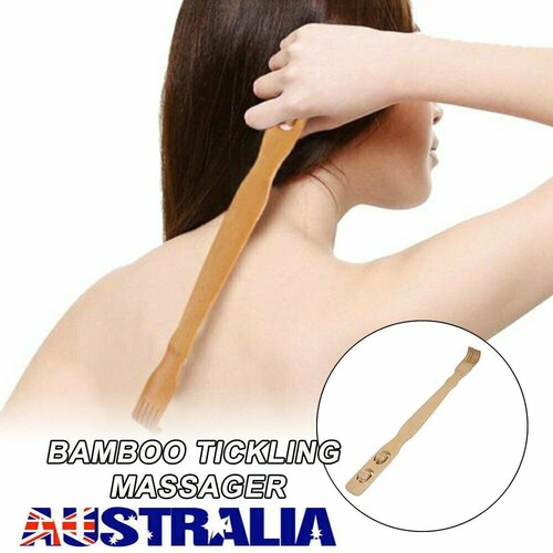 Bamboo Back Scratcher Massage Roll Aid Stick Body Itch Scratching Long ...