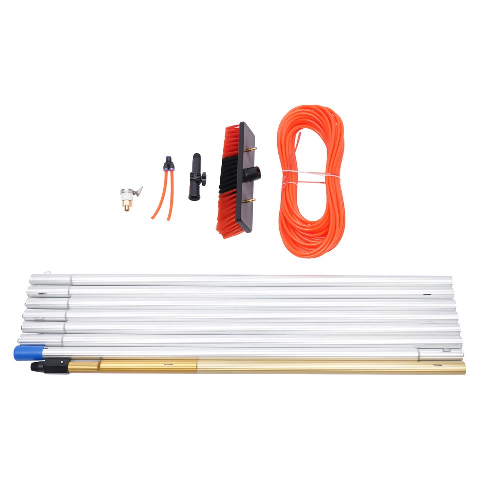 26FT Water Fed Pole Cleaning Brush Tool For Window+ Solar Panel Clean ...
