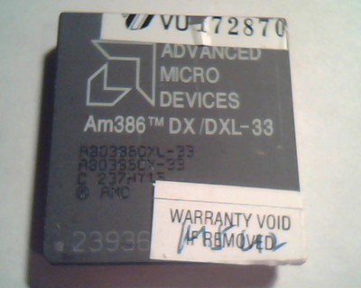 Rare CPU computer chip - Am386 DX/DXL-33 A80386DXL-33 A80386DX-33 ...