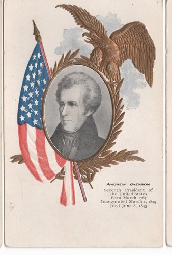 Andrew Jackson - Embossed early Presidential series postcard | eBay