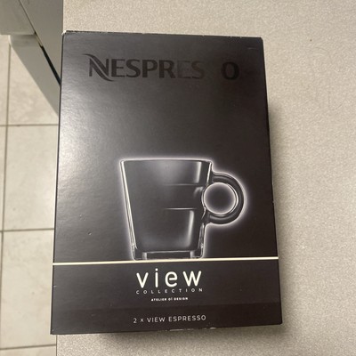 Nespresso View Collection, 2 Espresso Cups & 2 Stainless Steel Saucers ...