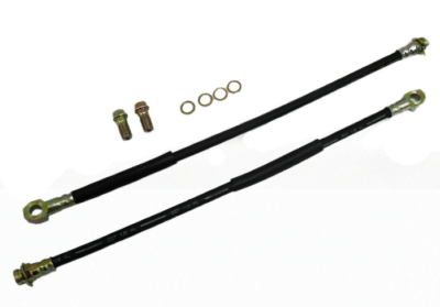 18" Disc Brake Conversion 10mm Rubber Brake Line Hose Set Banjo Clips ...