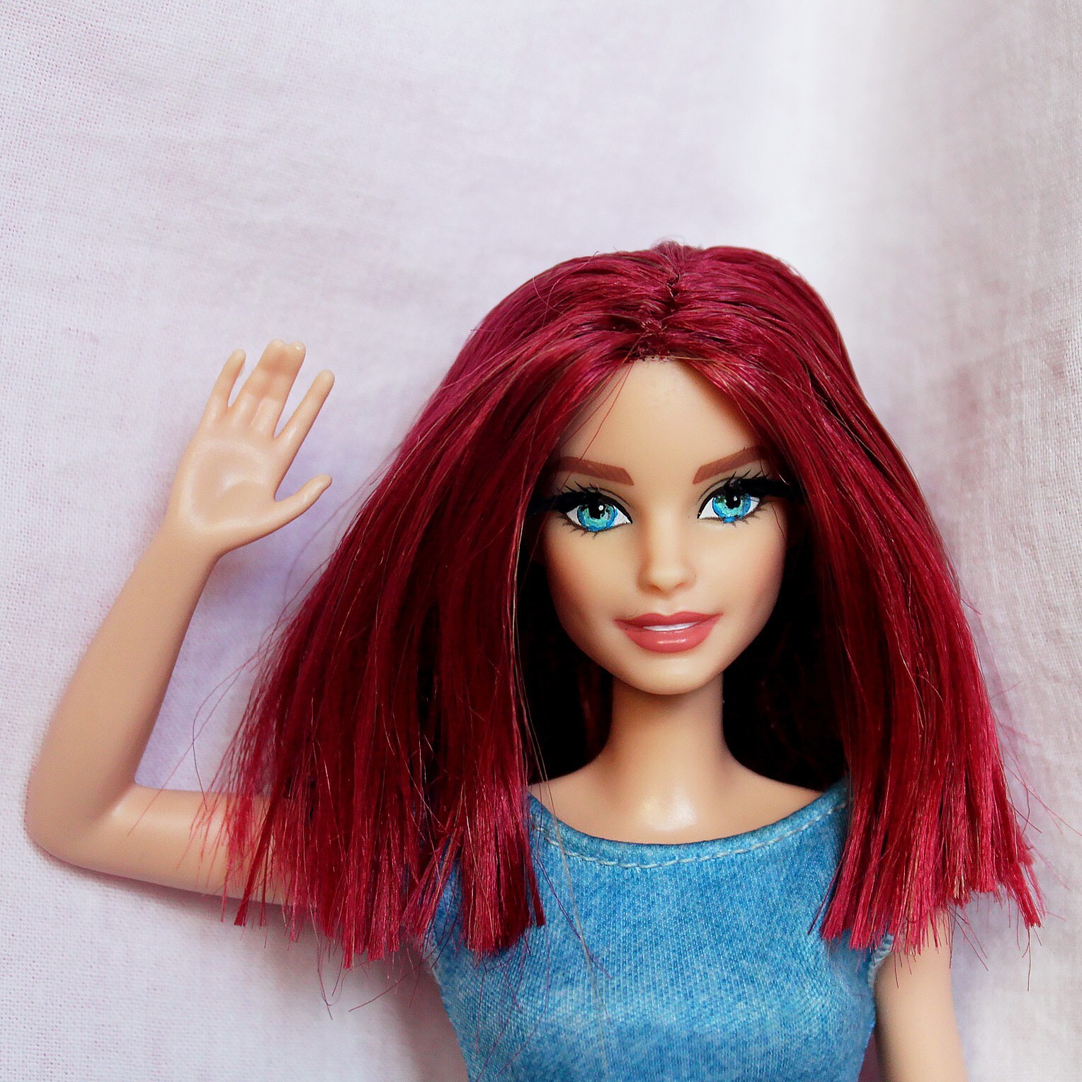 Barbie Doll Rooted Handmade Lashes Repainted Eyes Haircut in Unique ...