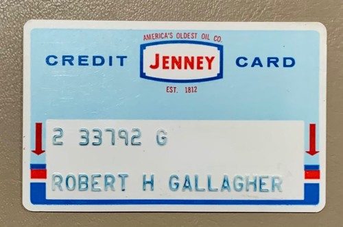 Vintage Jenney Gas Station Credit Card | eBay