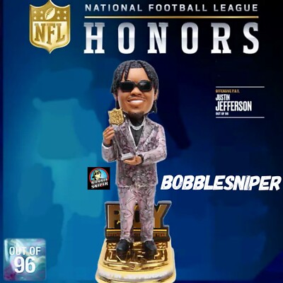 JUSTIN JEFFERSON Minnesota Vikings Offensive Player Year NFL Bobblehead ...