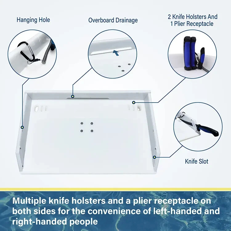 Fish Cutting Filet Table,Bait Board Fishing Boat Rod Holder Station ...
