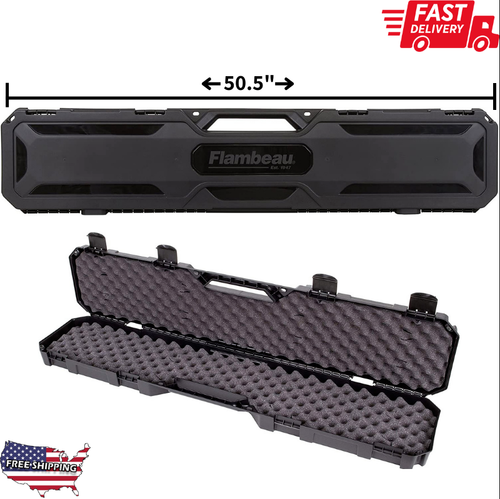 Rifle Shotgun Hard Carry Case Single Gun Storage Box Padded Tactical ...