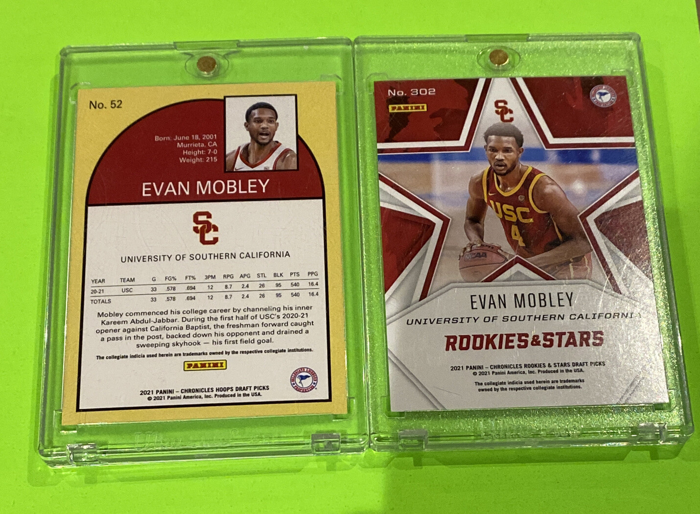 🎆Evan Mobley Rookie Cards NBA 2021 Chronicles USC Cleveland Cavs LG💨 | eBay