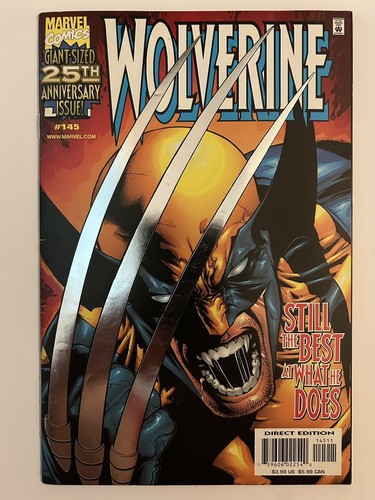 Wolverine #145 Silver Foil Variant Marvel Adamantium Re-Bonded VF+ 1999 ...