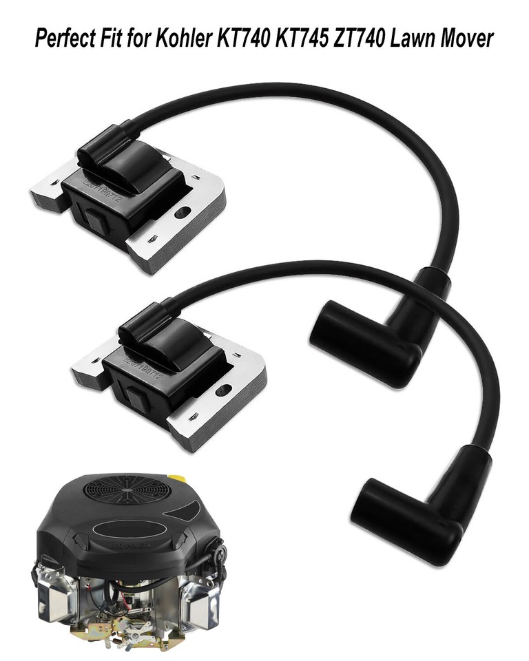2×Ignition Coils Fit Kohler KT740 KT745 ZT740 Lawn Mover 32-584-09-S 32 ...