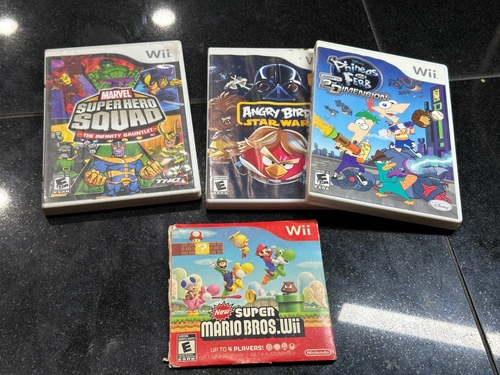 Nintendo Wii Video Game Lot - New Super Mario Bros Infinity Gauntlet ...