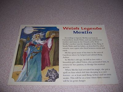 WELSH LEGENDS MERLIN the MAGICIAN WALES ENGLAND UK. VTG POSTCARD | eBay
