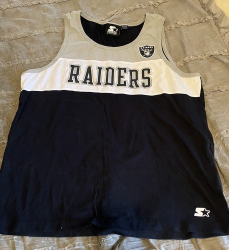 LAS VEGAS Oakland RAIDERS Football Starter Tank Top Men's LARGE Shirt ...