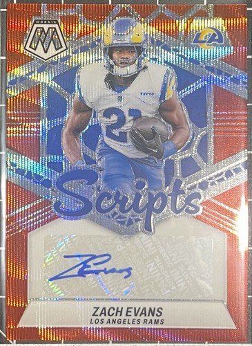 2024 Mosaic Zach Evans Scripts Red Wave Auto Rams SC-ZEV | eBay