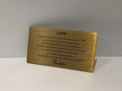 Pomellato Display Plate Plaque Display - Collection Capri - Spanish | eBay