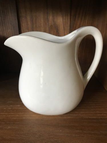 Vintage White Milk Creamer Pitcher Country Cottage Farmhouse Decor | eBay