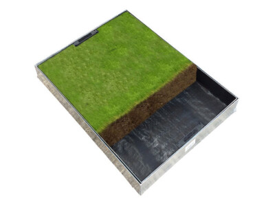 600 x 450 x 80mm Manhole Cover for Artificial Turf, Grass, Lawns ...