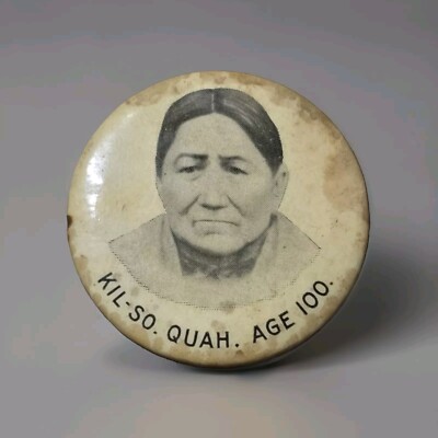 Antique Celluloid Photo Button Native American Kil-So-Quah Little ...