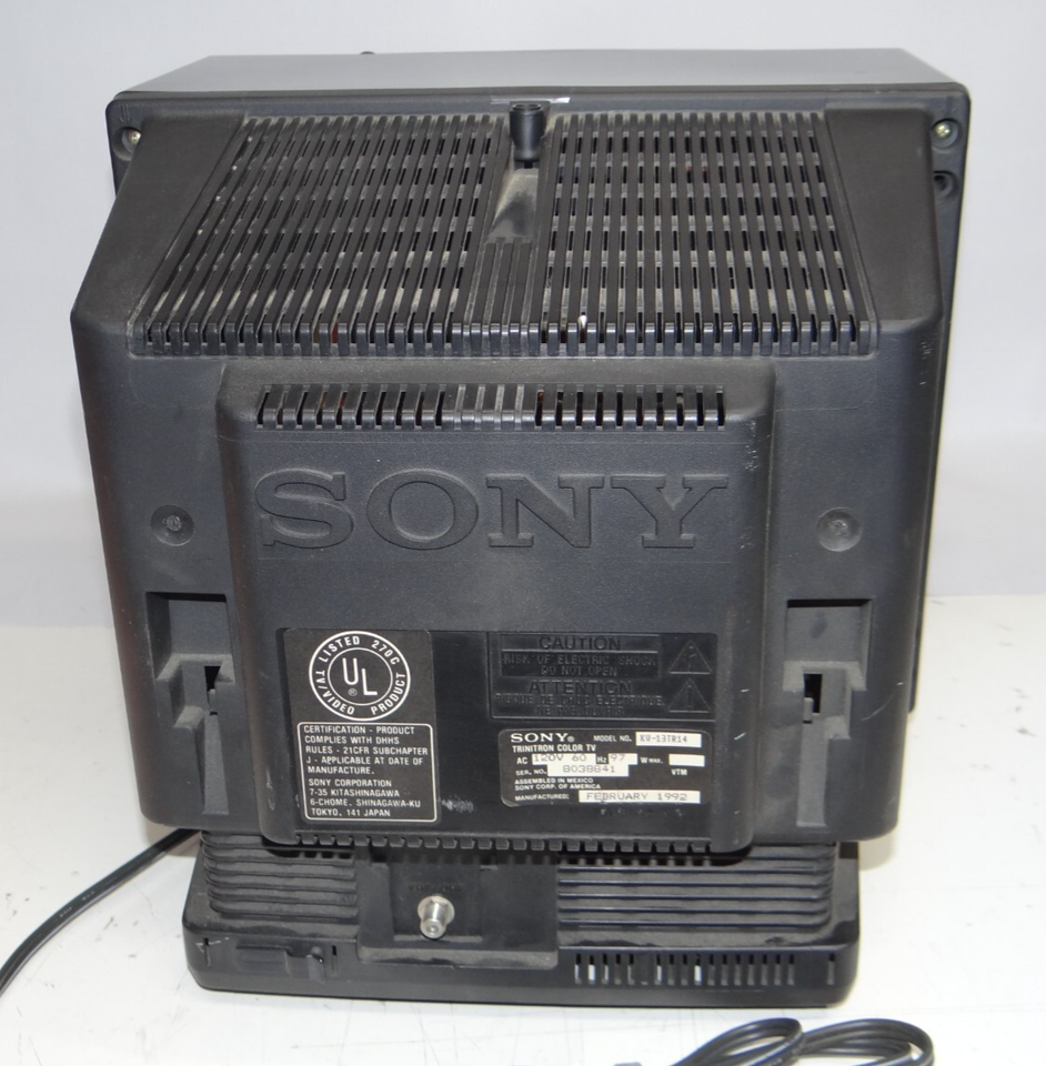 Sony Trinitron 1992 Vintage Gaming Color 13" TV KV-13TR14 CRT Tube ...