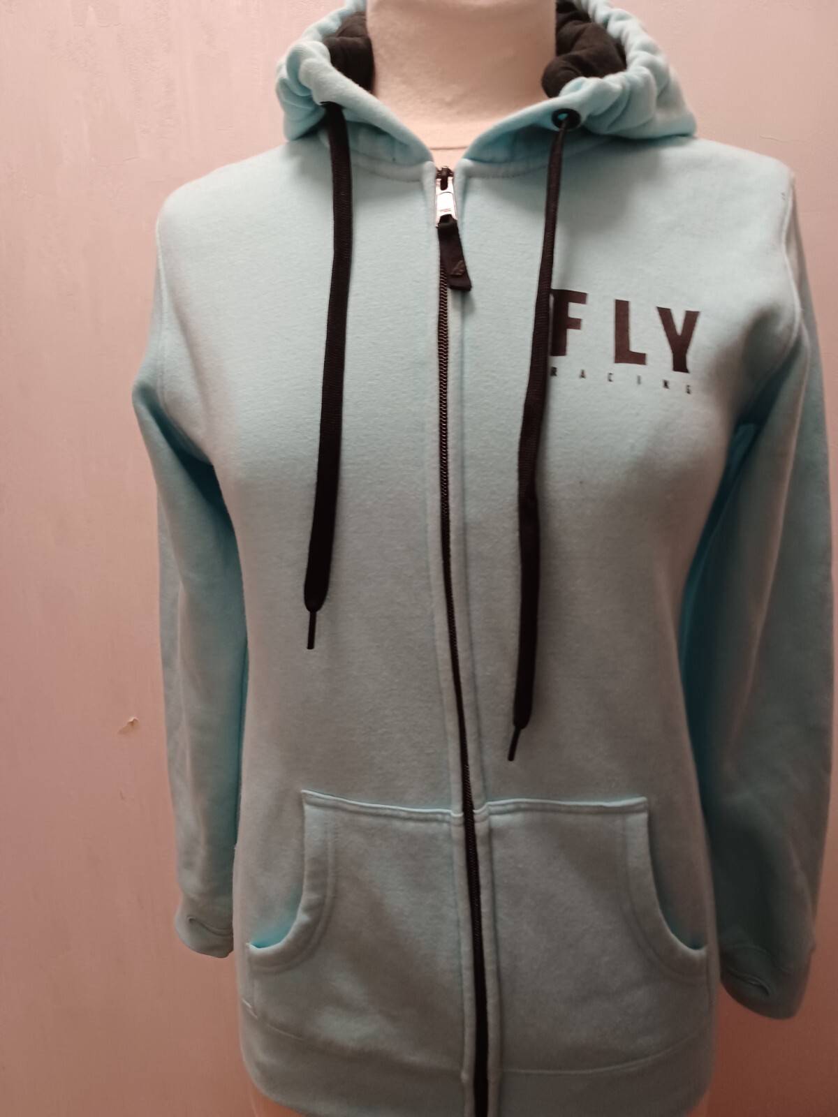 Fly Racing F2O Logo Mens- New W/O Tag Aqua Blue SZ. Med. Full Zip ...