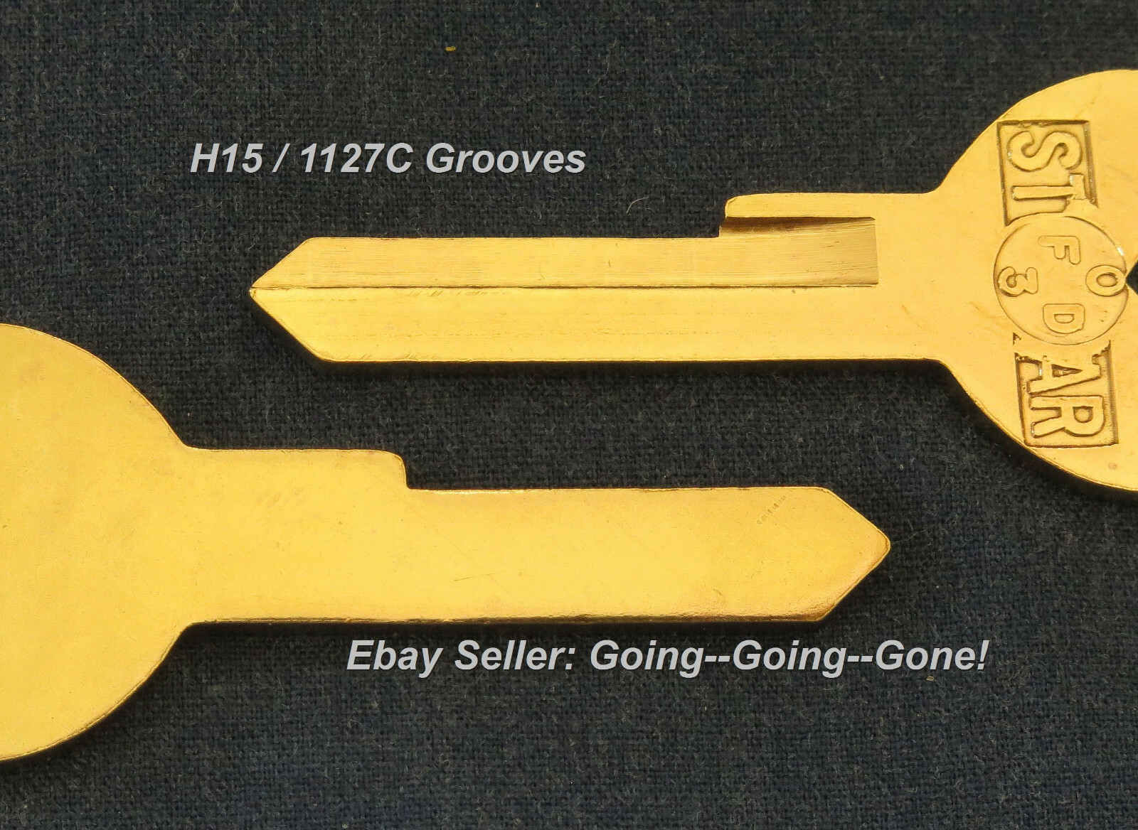 RARE! SET LINCOLN MERCURY KEY BLANKS SOLID BRASS 1952-1958 H15 H16 ...