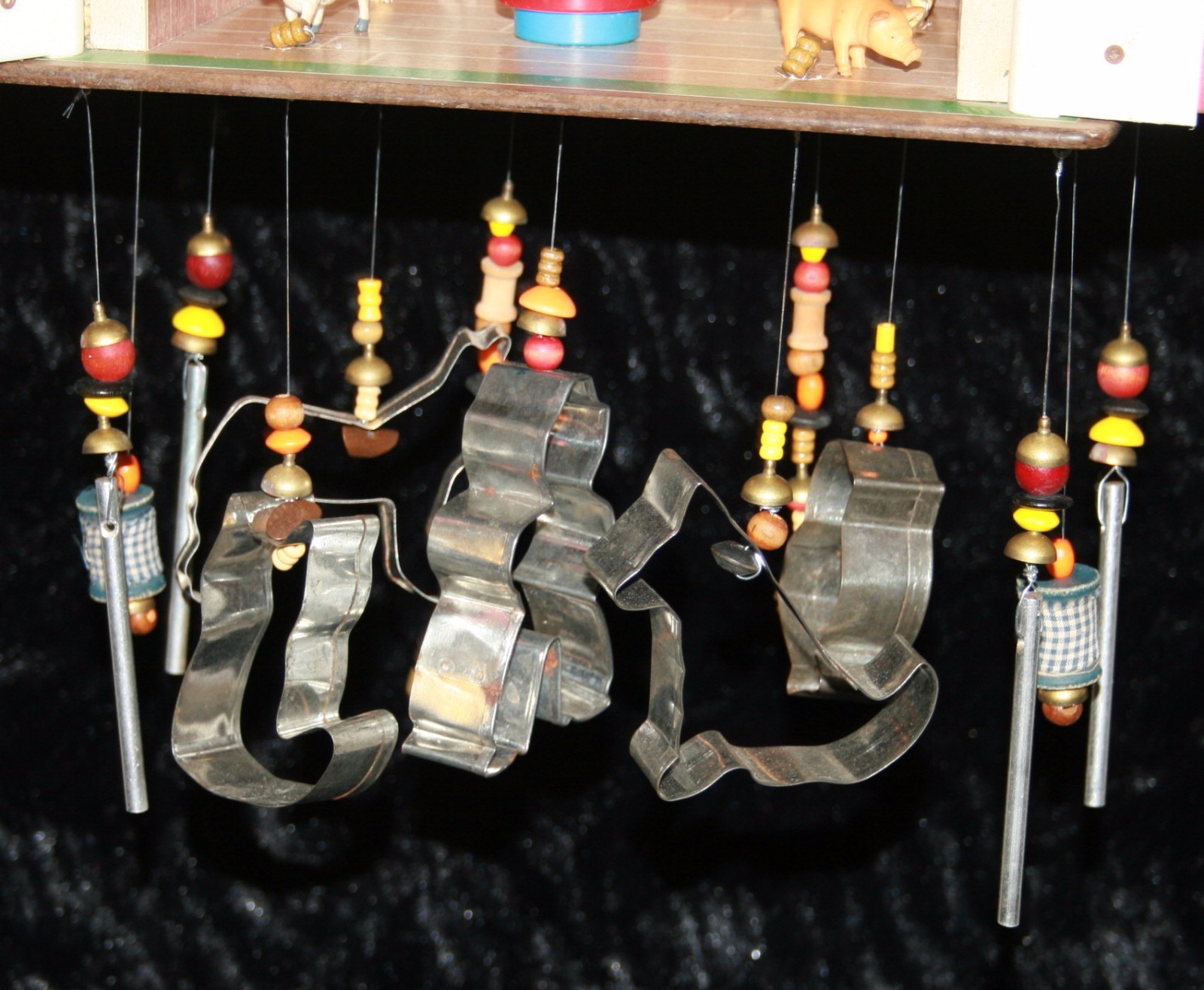 Nostalgic Vtg Farm Wind Chime Barn Toys Animals Fisher Price Farmer ...