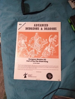 1978 Advanced Dungeons & Dragons G3 Hall of the Fire Giant King 9018 ...