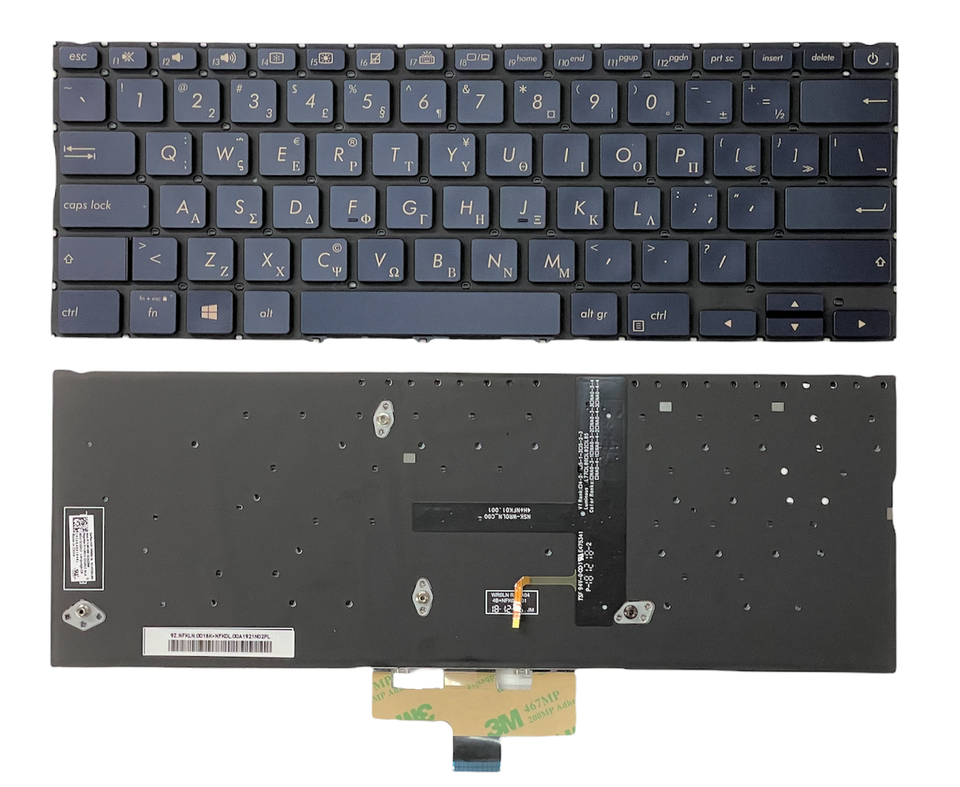 New Laptop keyboard ASUS ZenBook 14" UX433FA UX433FN Laptop Greek ba | eBay