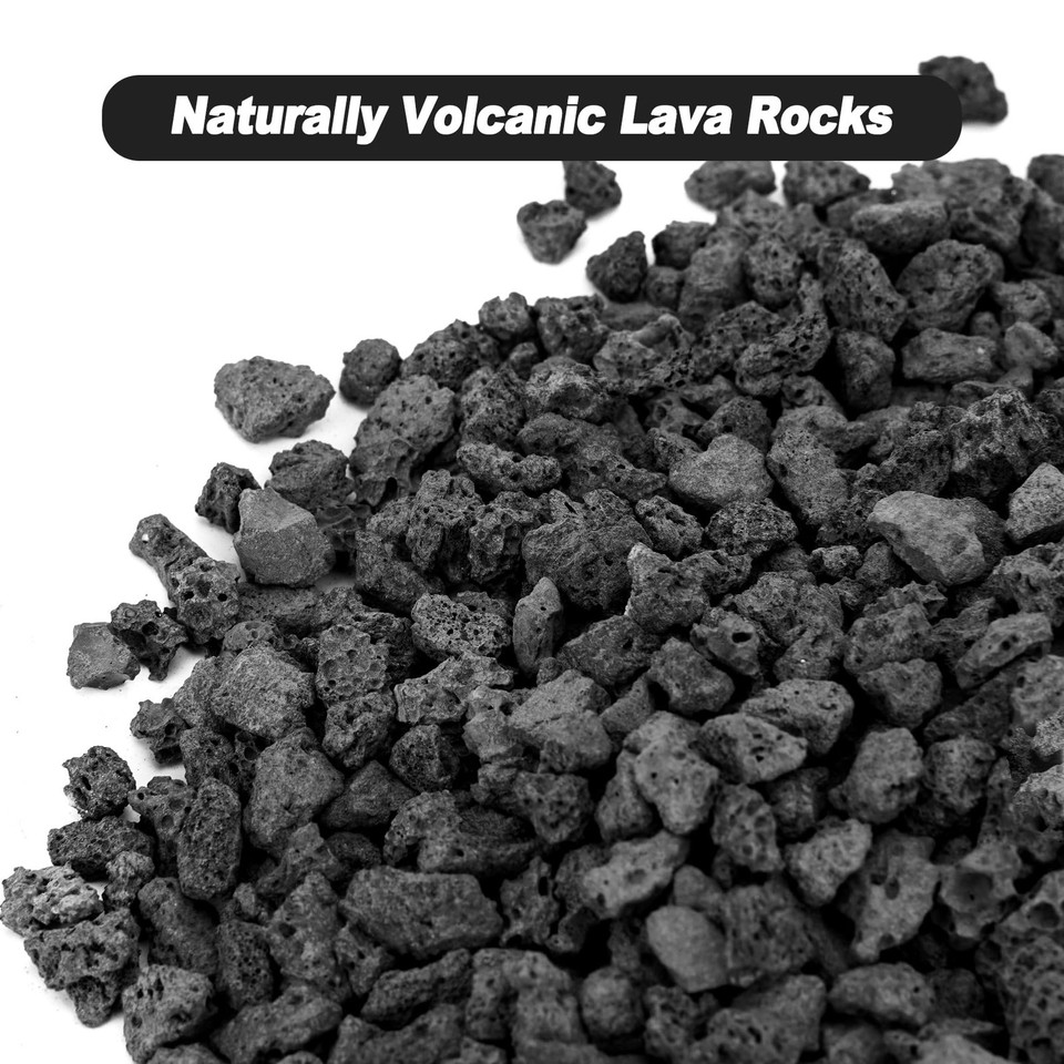 5LB Black Earth Natural Lava Rock Granules for Gas Fire Pit | Fireplace ...