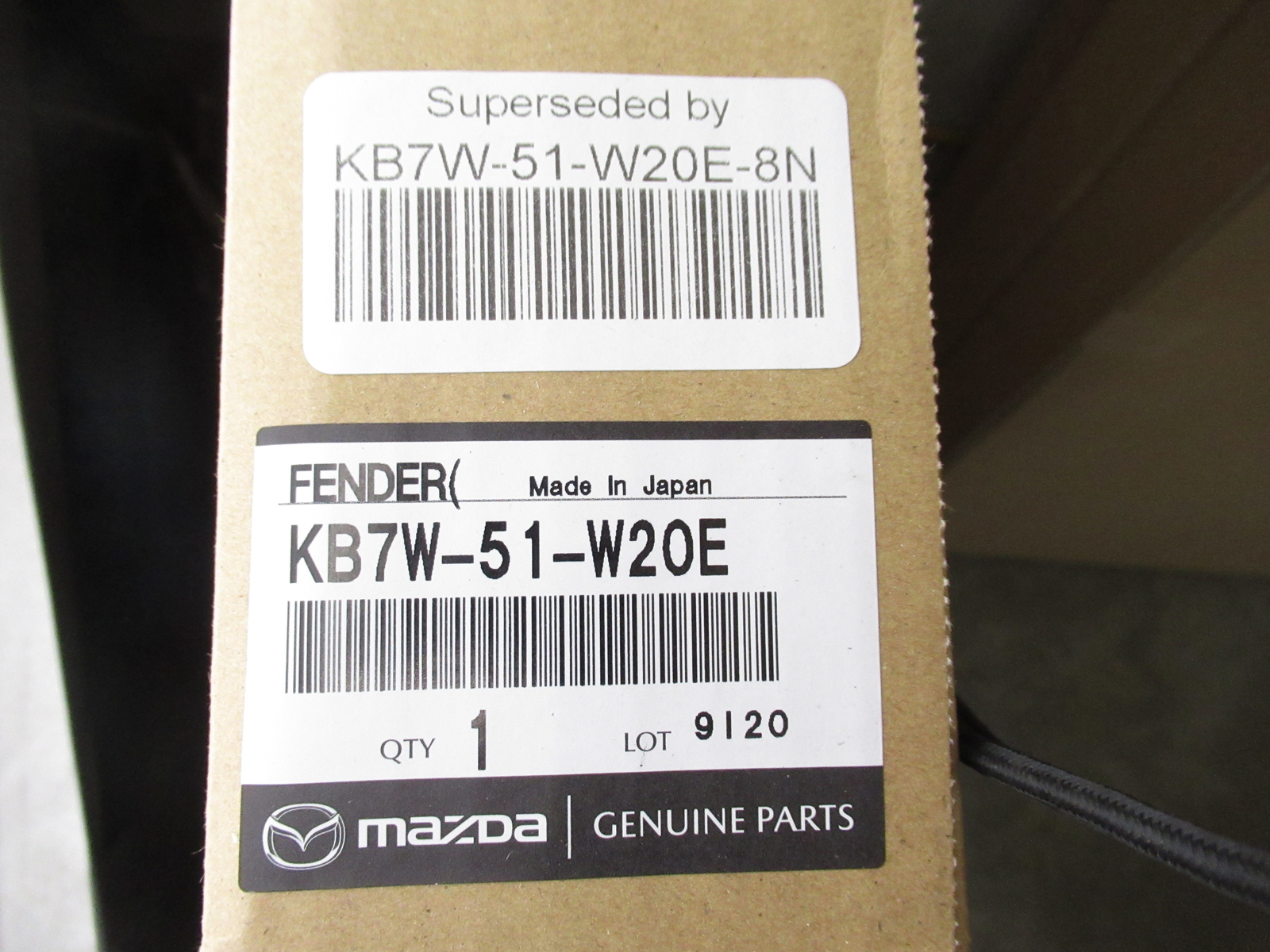 Genuine OEM Mazda KB7W-51-W20E-8N Passenger Front Wheel Arch Molding 17 ...