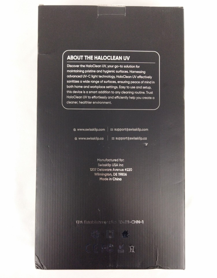 Swissklip HaloClean UV Original, Home Disinfection Device, Dust Mites ...