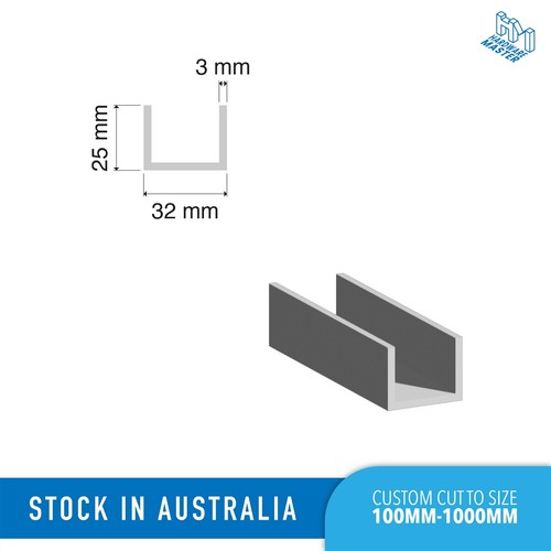 Aluminium Channel Profile | 32mm*25mm*3mm | U Channel Bar Grade 6060/T5 ...