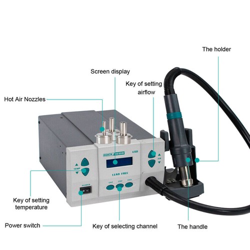 QUICK 861DW Digital Hot Air Rework Station Lead-free Soldering Station ...
