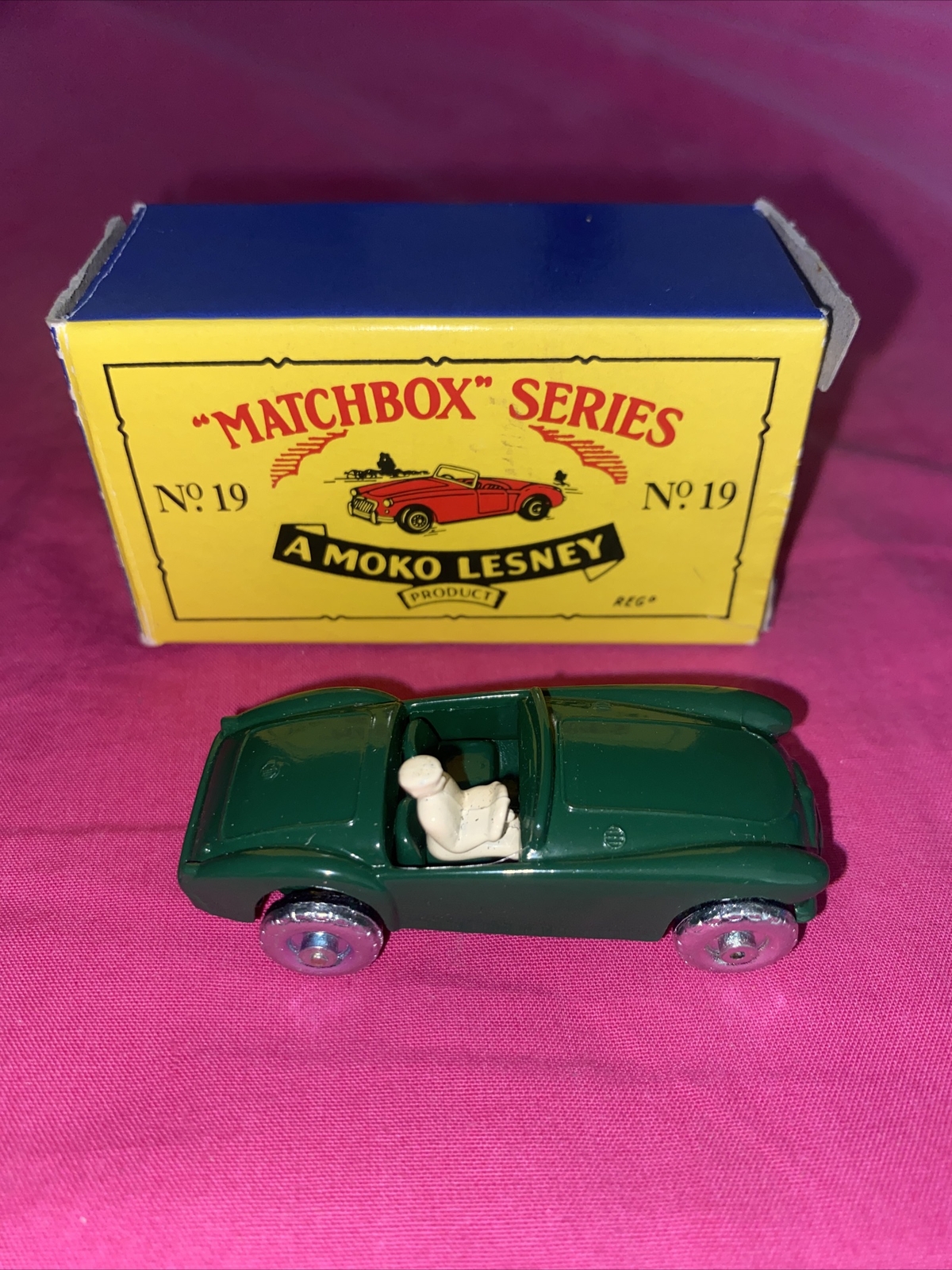 Vintage Matchbox No. 19 Green MGA Sports Car MOKO Lesney 1992 | eBay