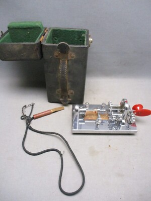 Vintage 1947 VIBROPLEX Original Deluxe Telegraph Morse Key Bug with ...